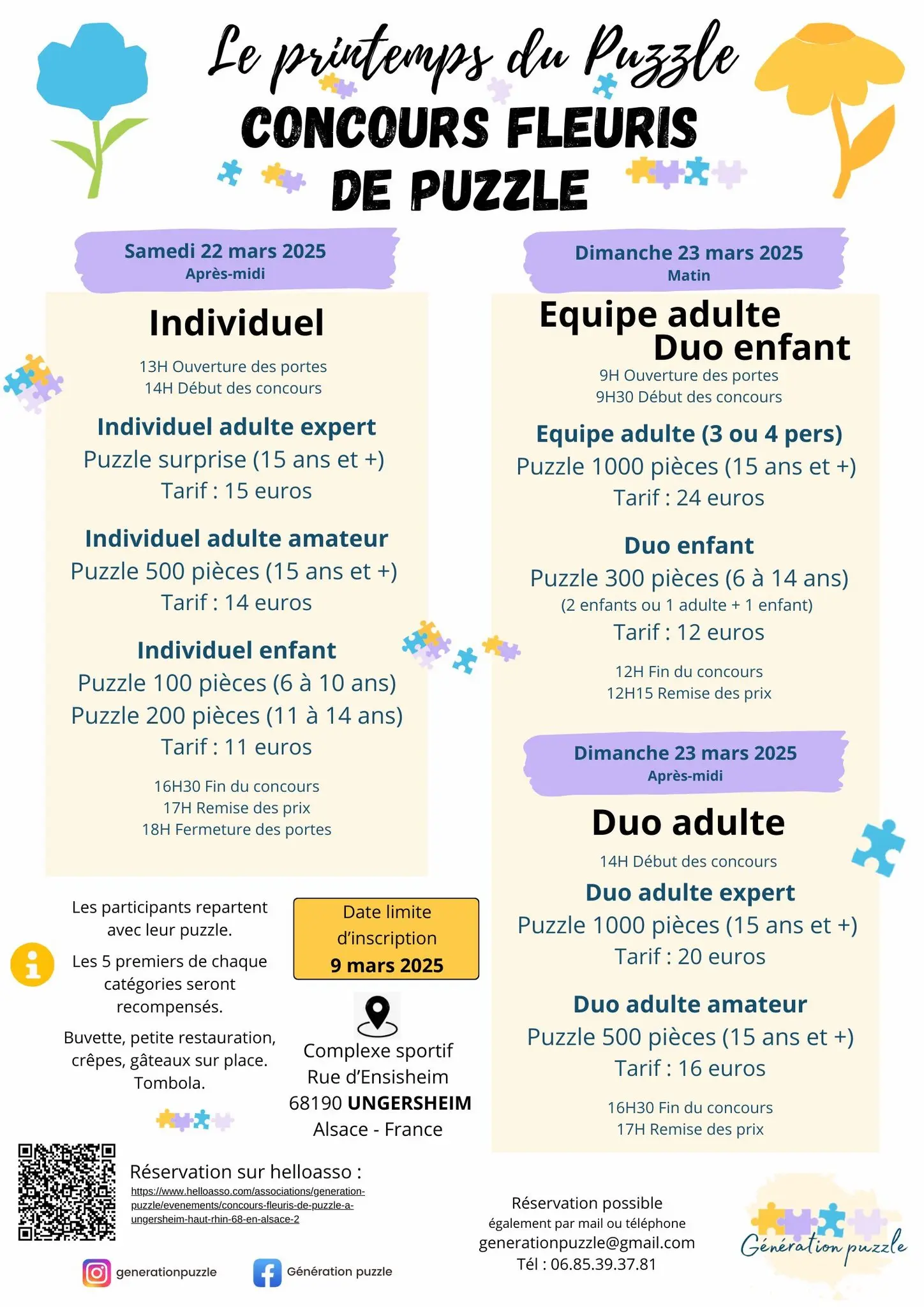 Évènements depuis 22 mars – 25 octobre – Concours Puzzle